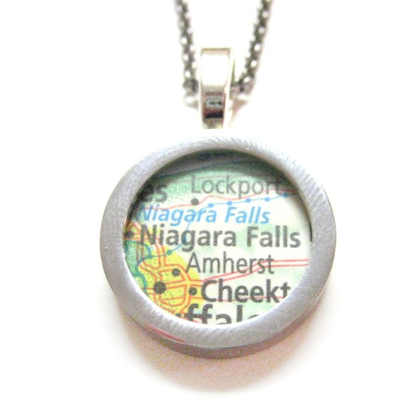 Kiola Designs | Jewelry | Niagara Falls Map Pendant Necklace | Poshmark